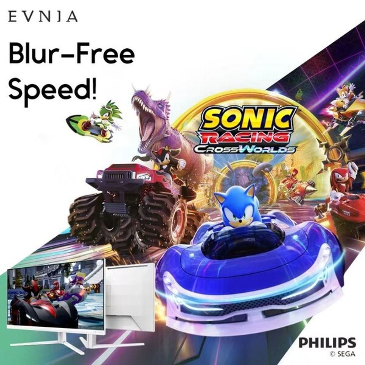 Philips Evnia創新突破性 電競護眼顯示屏問世 獲TÜV認證並與《Sonic Racing: CrossWorlds》 - 香港財經 ...
